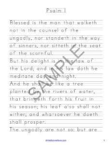 Copywork from the Book of Psalms, Vol. 1-Print Copywork | Made By Teachers