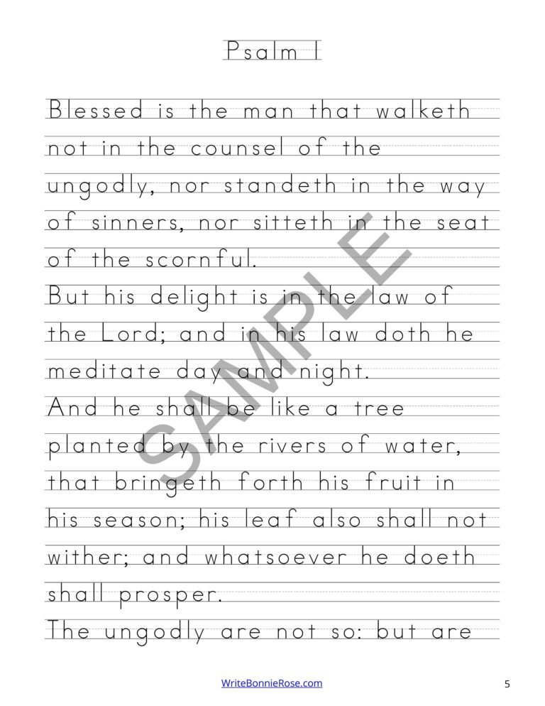Copywork from the Book of Psalms, Vol. 1-Print Copywork | Made By Teachers