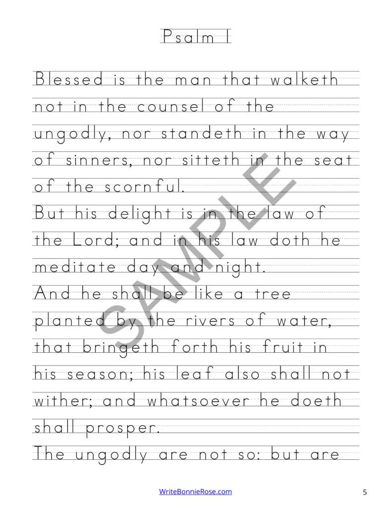 Copywork from the Book of Psalms, Vol. 1-Print Copywork | Made By Teachers