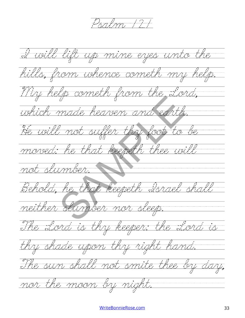Copywork from the Book of Psalms, Vol. 2-Cursive Copywork | Made By ...