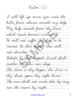 Copywork from the Book of Psalms, Vol. 2-Cursive Copywork | Made By ...