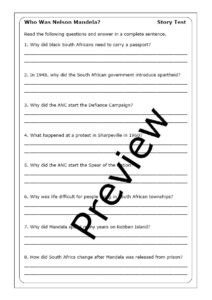 Pam Pollack & Meg Belviso "Who Was Nelson Mandela?" worksheets | Made ...