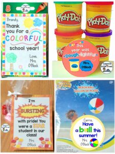 End of the Year Gift Tags & Student Gift Ideas, Editable 26 Designs ...