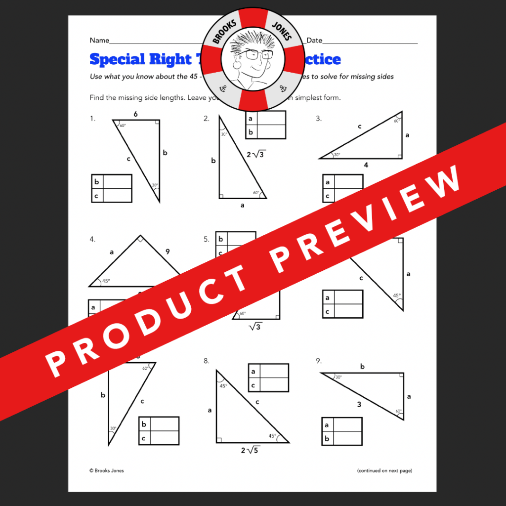 Practice With Special Right Triangles Worksheet And Poster Made By practice-with-special-right-triangles-worksheet-and-poster-made-by