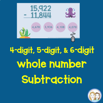 Math Fun Worksheets and Video Game for Subtraction Distance Learning ...