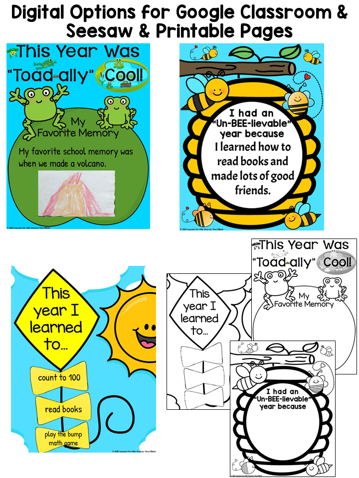 End of the Year Bulletin Board w/ Crafts & Writing 3 Ideas (Frogs, Bees ...