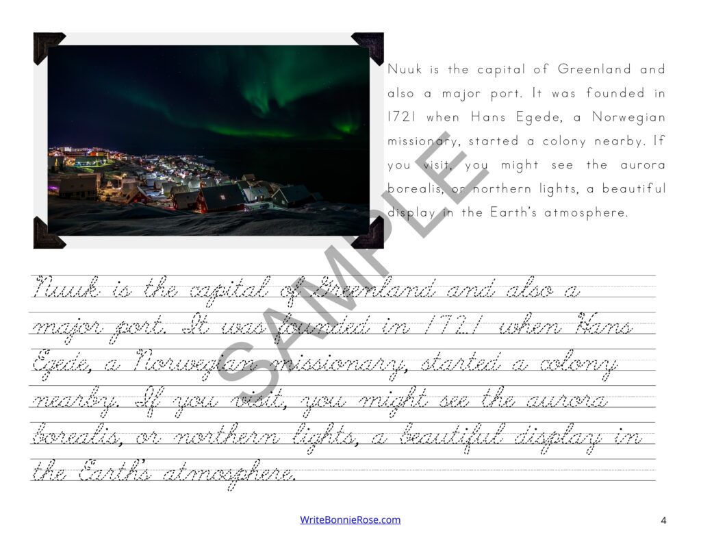 My Book About Greenland with Cursive Copywork | Made By Teachers