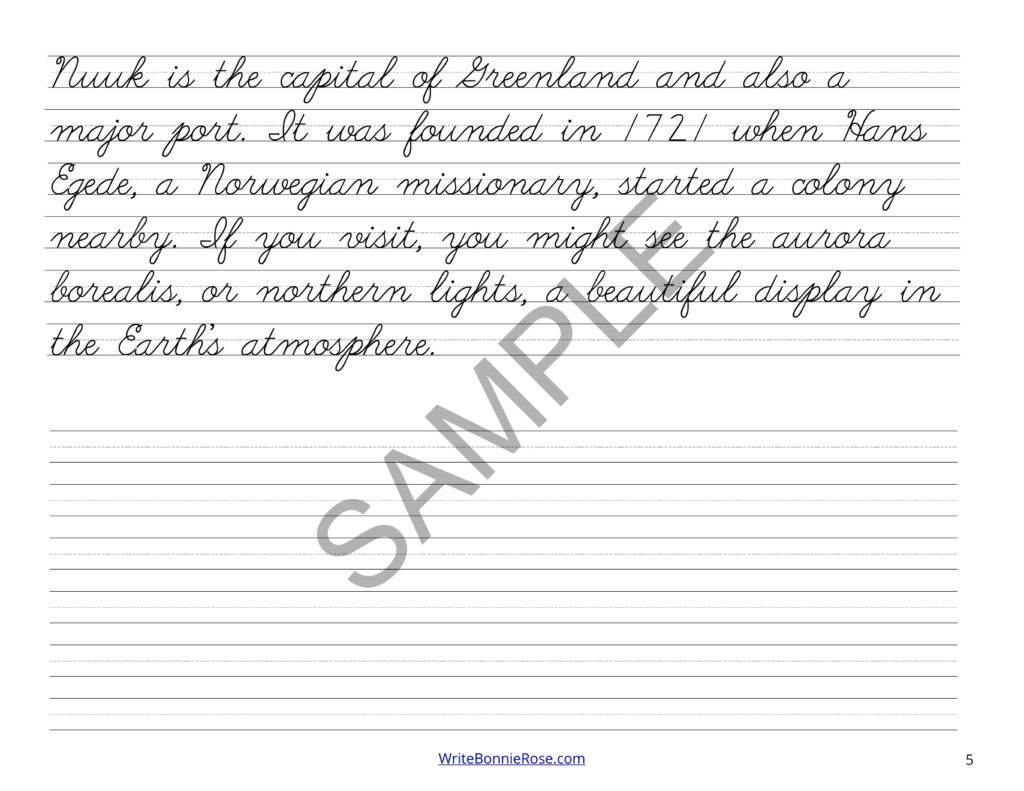 My Book About Greenland with Cursive Copywork | Made By Teachers