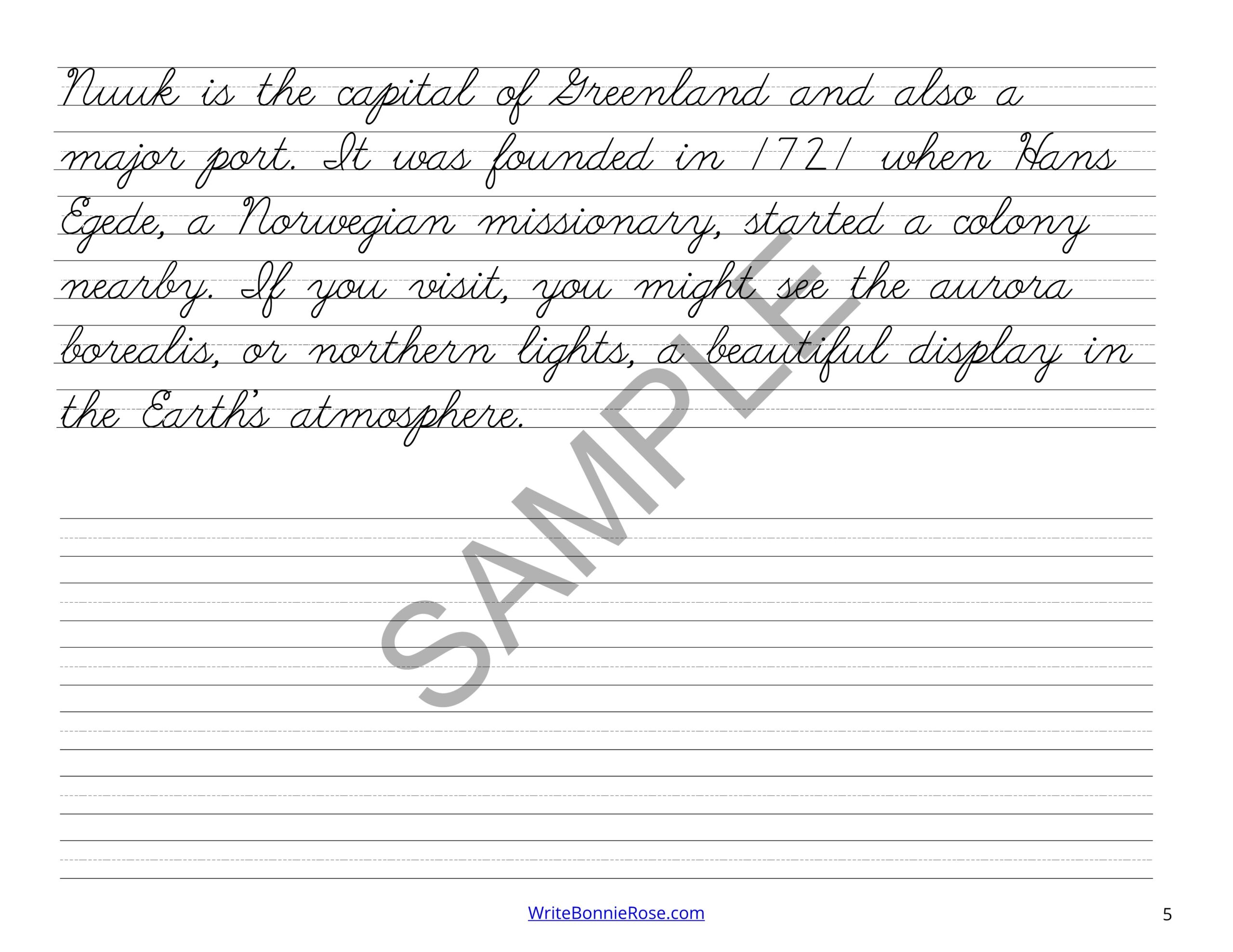 My Book About Greenland with Cursive Copywork | Made By Teachers