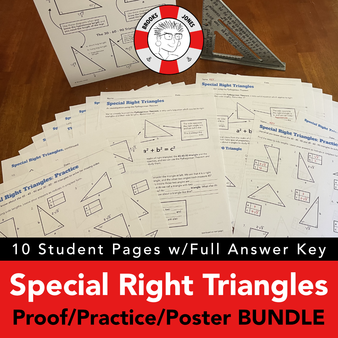 Special Right Triangles: Proving/Practice BUNDLE w/BONUS Poster! | Made ...