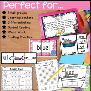 ew, ui, ue, oo Word Work Worksheets and Learning Centers | Made By Teachers