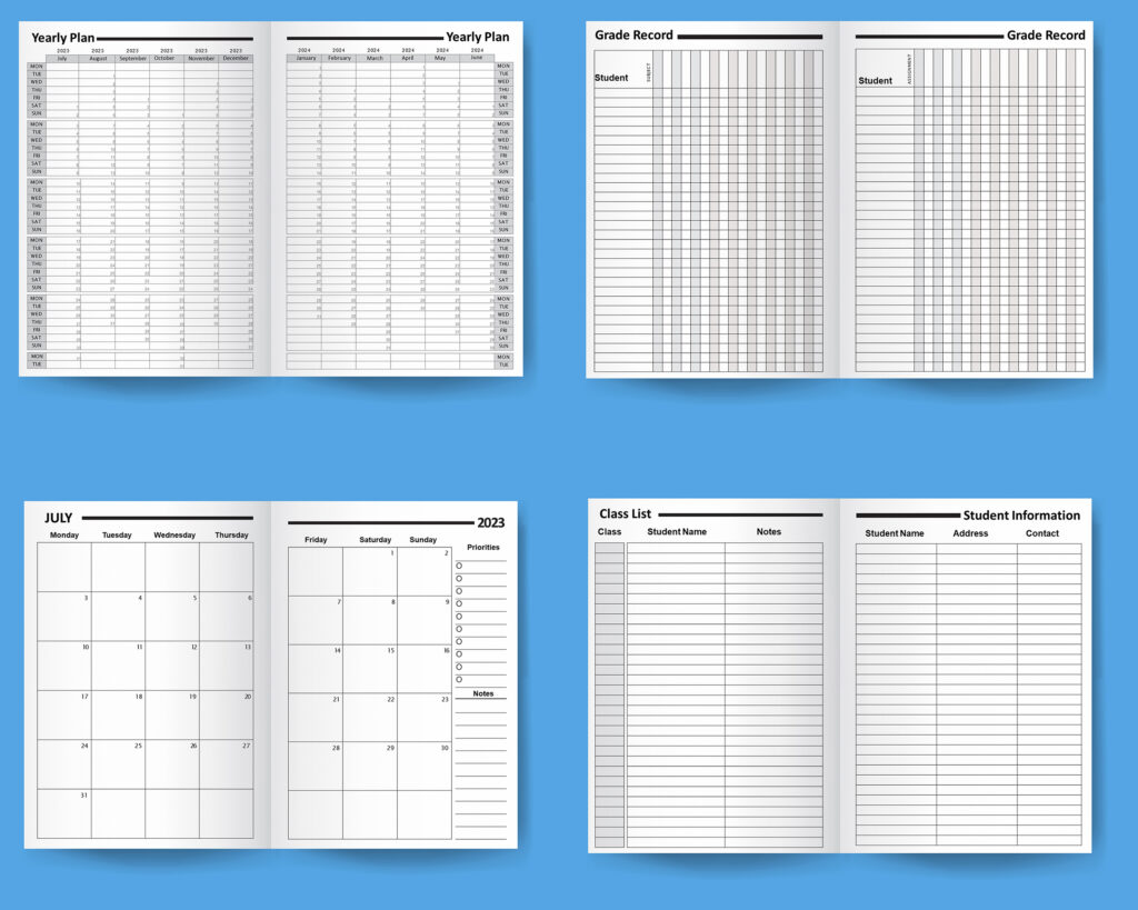 Teacher Planner 2023-2024 Vol.4 For The Academic Year Weekly & Monthly ...