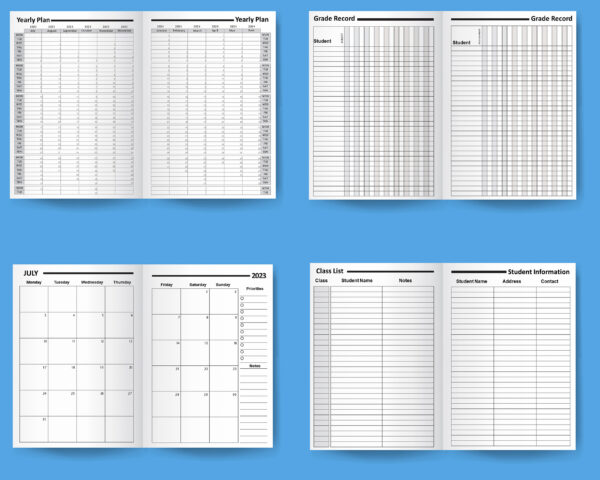 Teacher Planner 2023-2024 Vol.4 For The Academic Year Weekly & Monthly ...