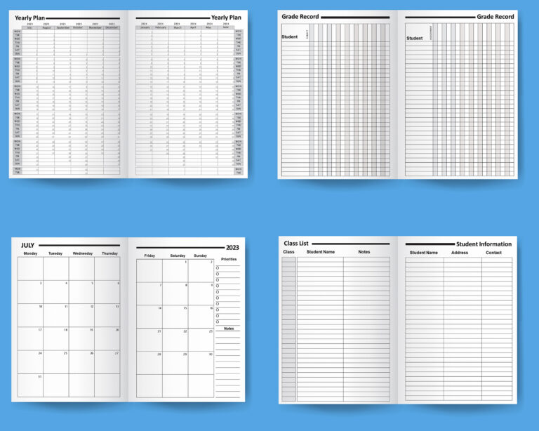 Teacher Planner 2023-2024 Vol.4 For The Academic Year Weekly & Monthly ...