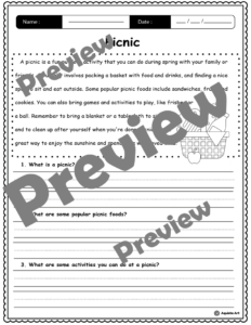Spring Reading Comprehension Worksheets | Made By Teachers