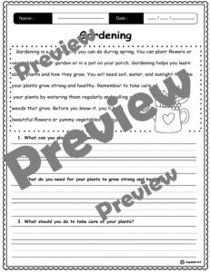 Spring Reading Comprehension Worksheets | Made By Teachers