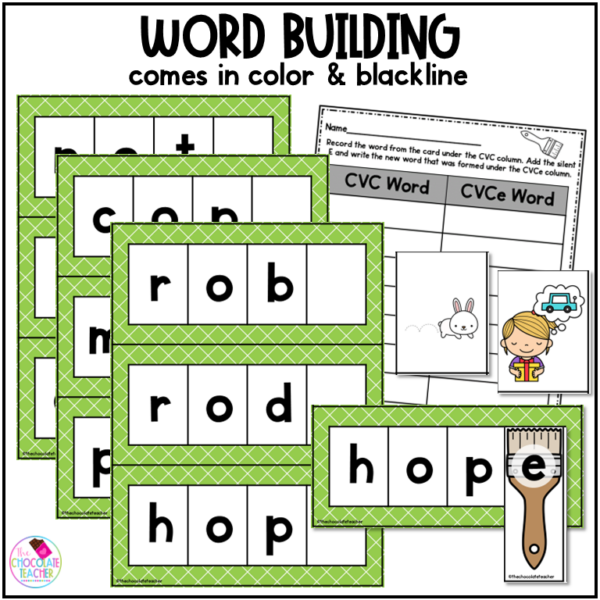 CVCE CVC Words with Long and Short O Vowels - Phonics Worksheets | Made ...