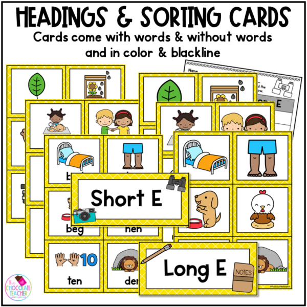 EE and EA Long and Short Vowels Phonics Worksheets and Activities ...