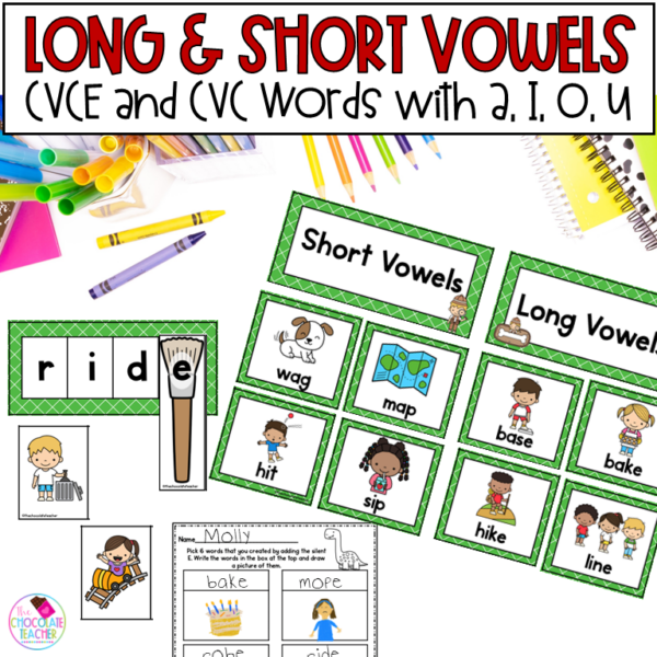 CVCE CVC Words with Long and Short Mixed Vowels - Phonics Worksheets ...