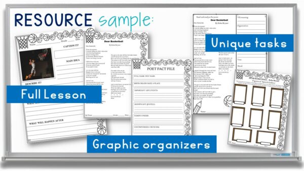 Poetry Lesson - Dear Basketball by Kobe Bryant - Print and Digital ...