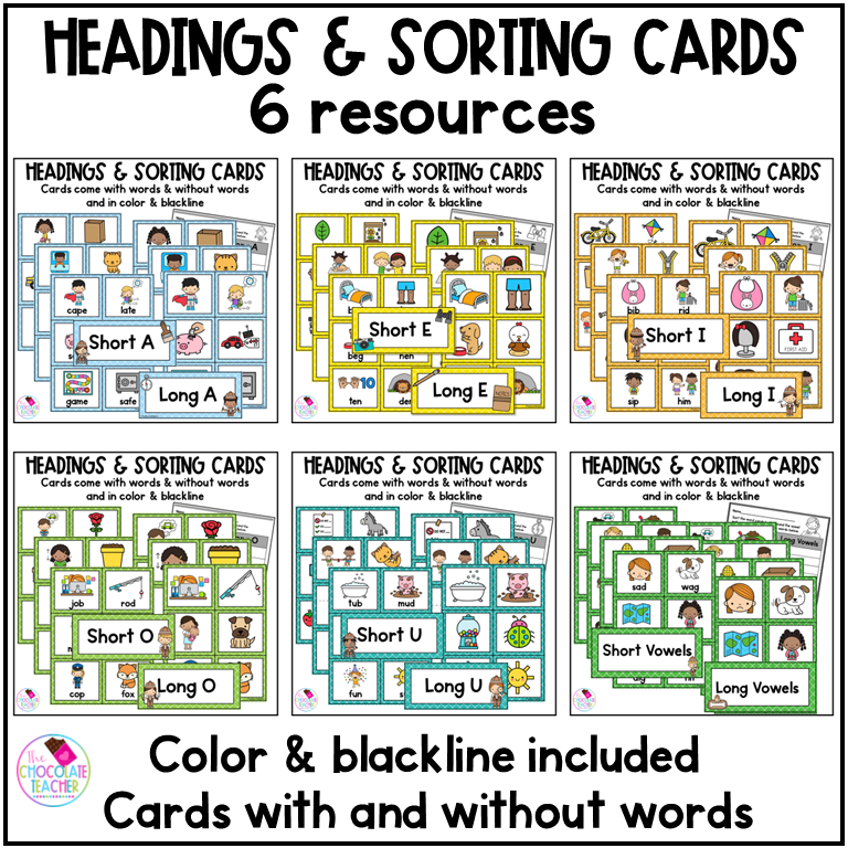 CVCE CVC Words Using Long and Short Vowels and EE and EA - Phonics ...