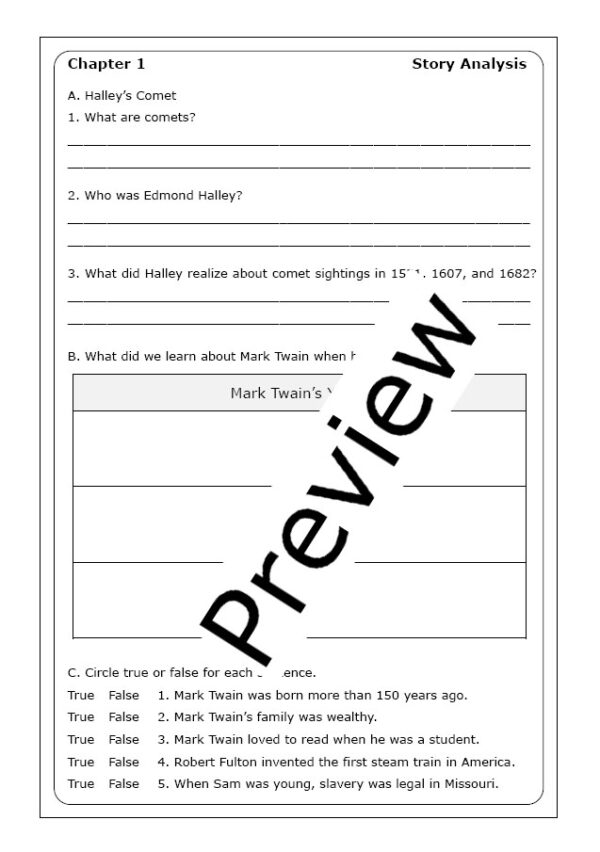 April Jones Prince "Who Was Mark Twain?" worksheets | Made By Teachers