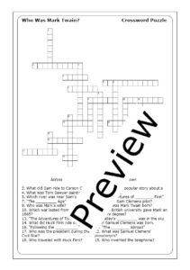 April Jones Prince "Who Was Mark Twain?" worksheets | Made By Teachers