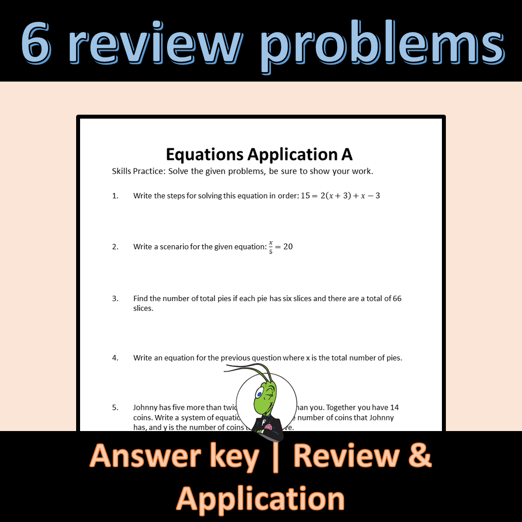 Writing Equations Pizza Application Project | Algebra | Made By Teachers