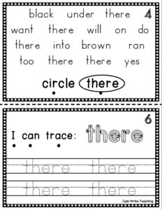 Sight Word Flip Book (Flipbook) - THERE | Made By Teachers