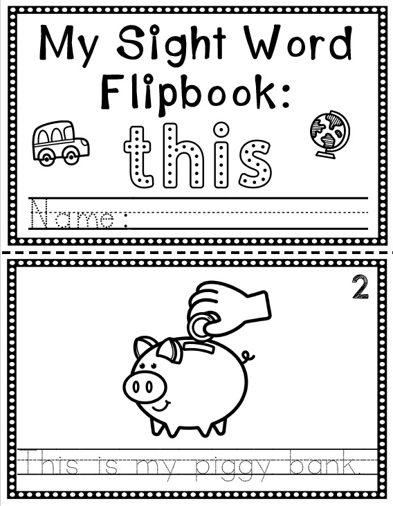 Sight Word Flip Book (Flipbook) - THIS | Made By Teachers
