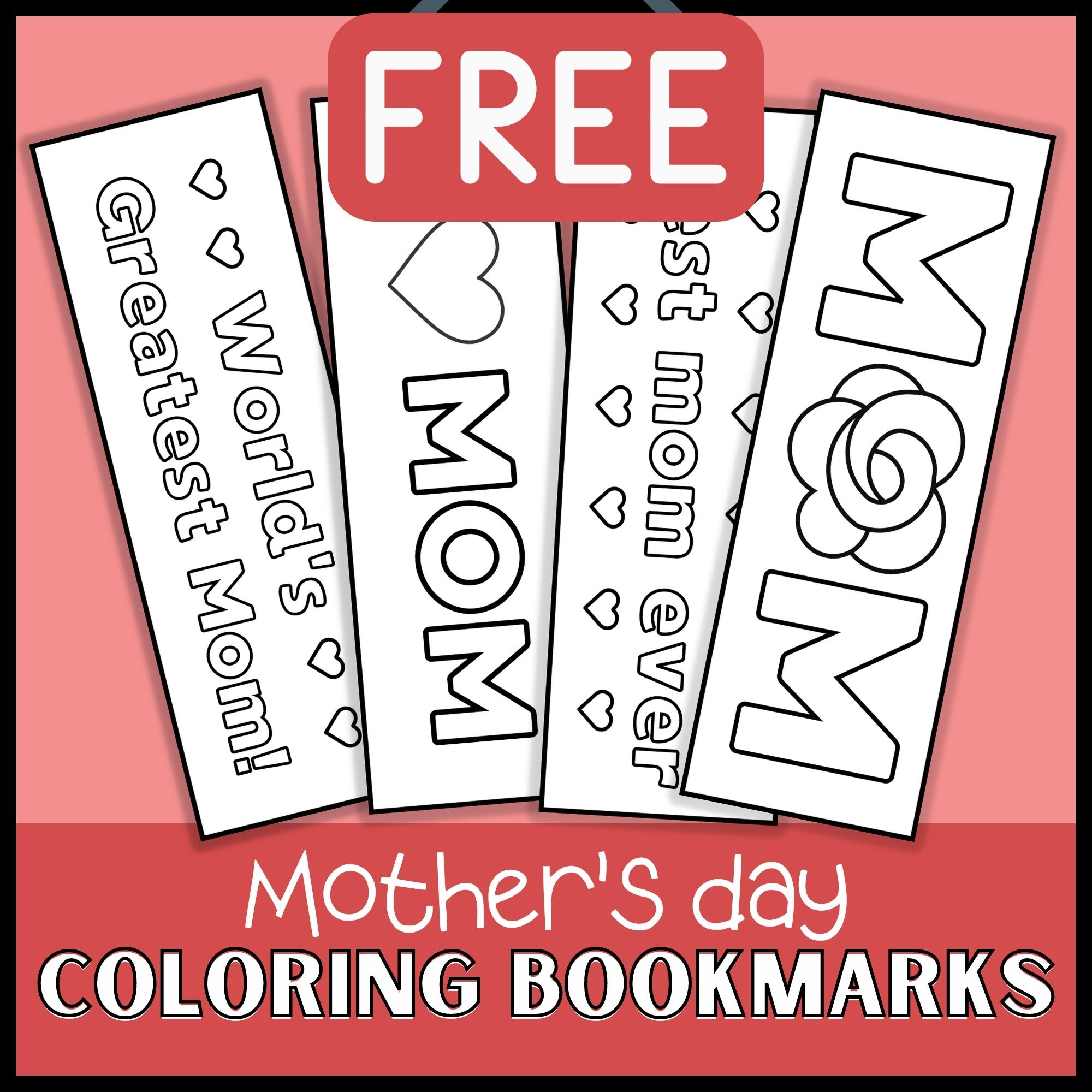 Free Mother's Day Coloring Bookmarks | Made By Teachers