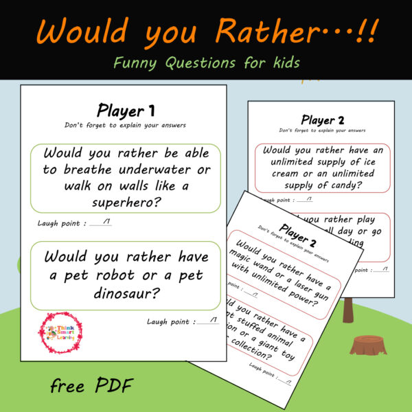 Free Would you Rather...!! Question for kids | Made By Teachers