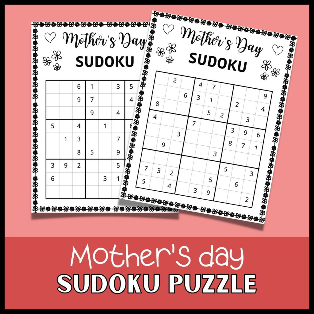 Mother's Day Sudoku Puzzle | Made By Teachers