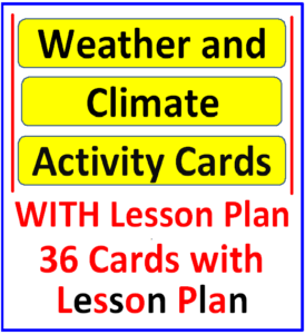 Weather and Climate Activity Cards WITH Lesson Plan (36 Cards PLUS ...