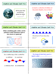 Weather and Climate Activity Cards WITH Lesson Plan (36 Cards PLUS ...