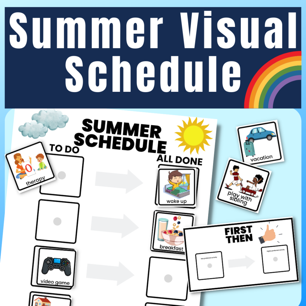 Summer Visual Schedule Ideal for Sending Home on Summer Break | Made By ...