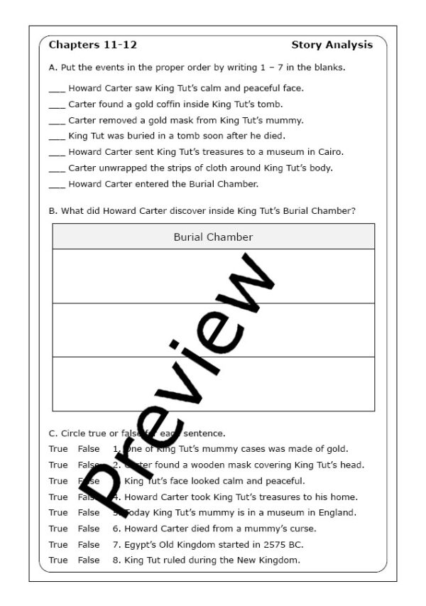 Roberta Edwards "Who Was King Tut?" worksheets | Made By Teachers