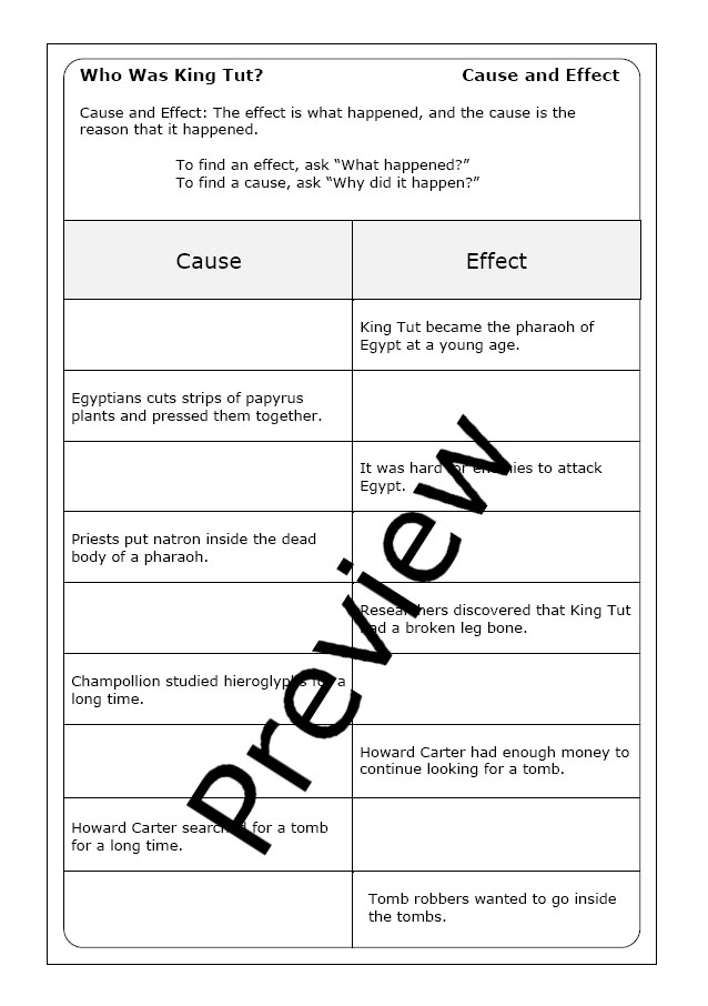 Roberta Edwards "Who Was King Tut?" worksheets | Made By Teachers