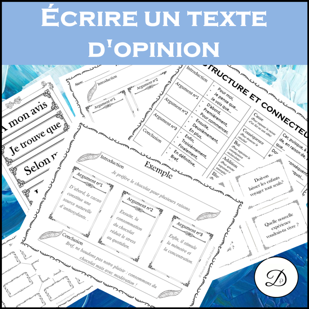 Écrire un texte d'opinion - French Opinion Writing | Made By Teachers