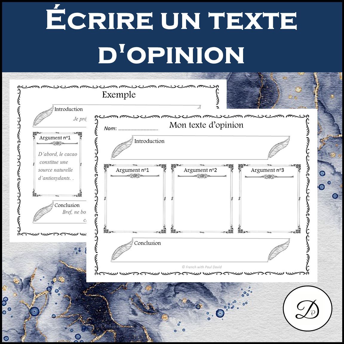 Écrire un texte d'opinion - French Opinion Writing | Made By Teachers