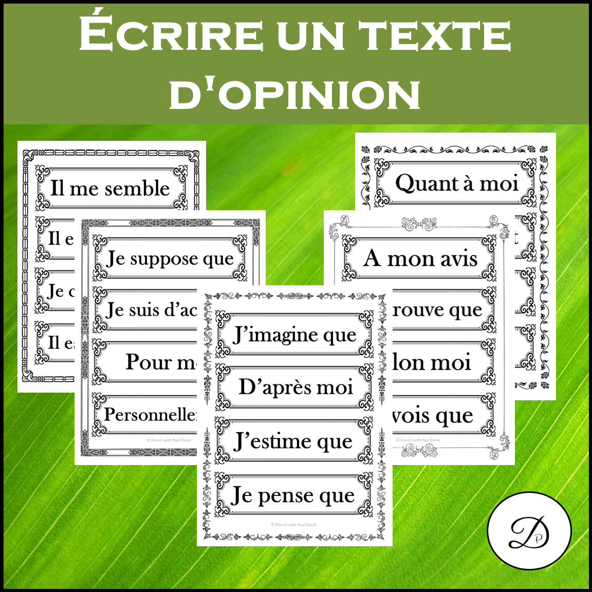 Écrire un texte d'opinion - French Opinion Writing | Made By Teachers