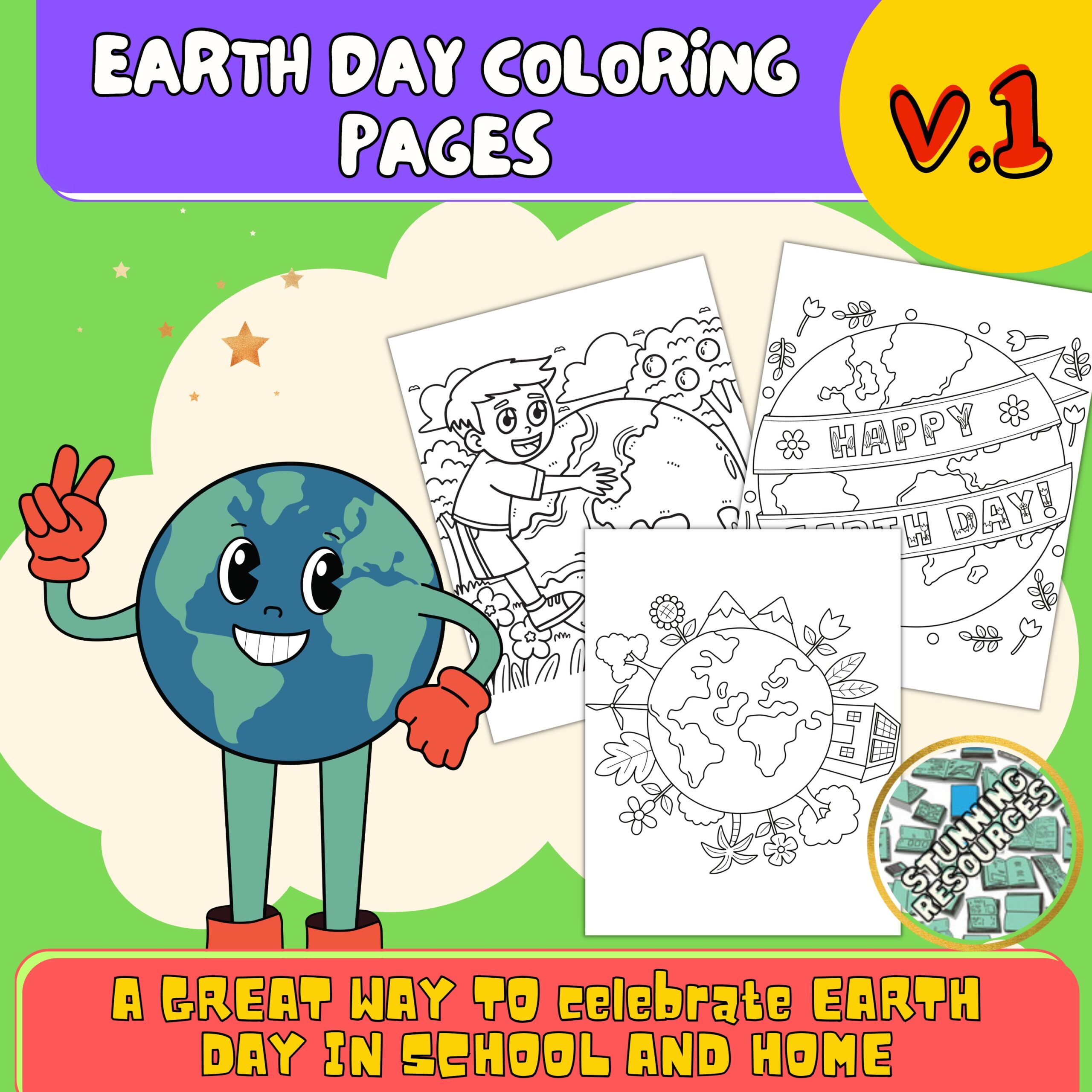 Earth Day Coloring Pages V.1, Earth Day Activities Pages | Made By Teachers
