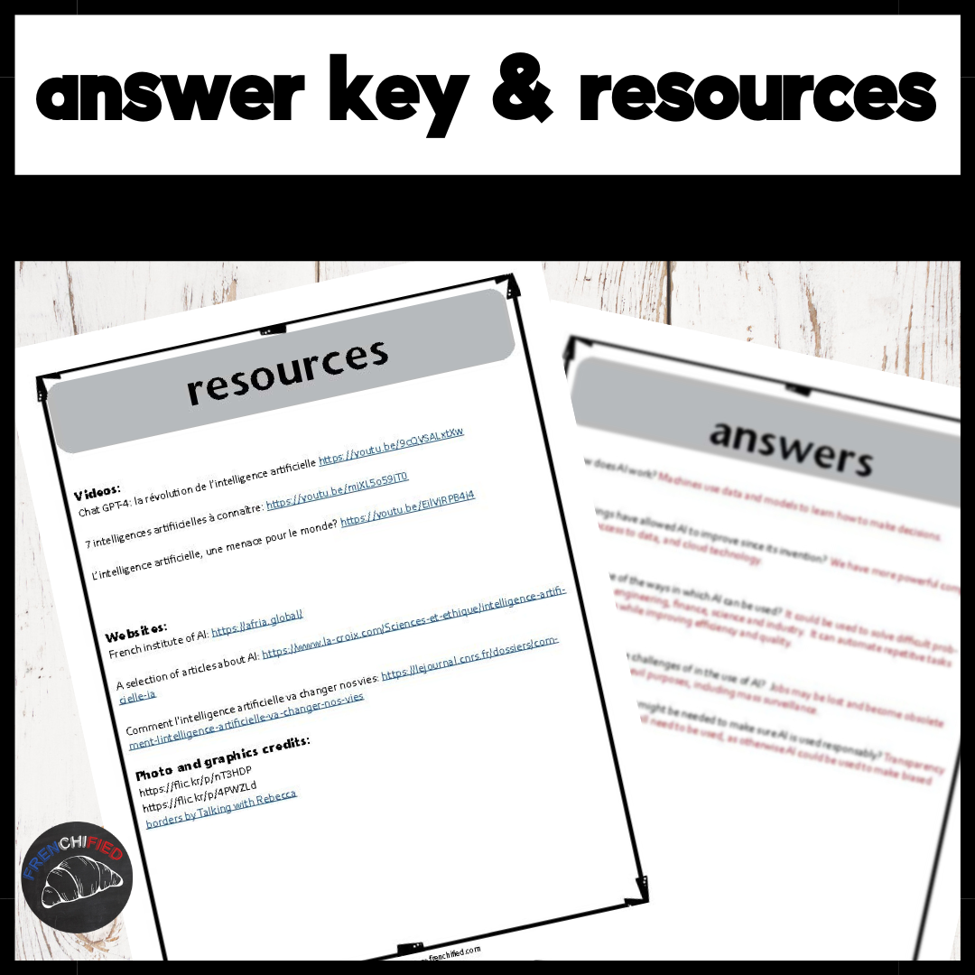 French reading comprehension - Artificial intelligence | Made By Teachers