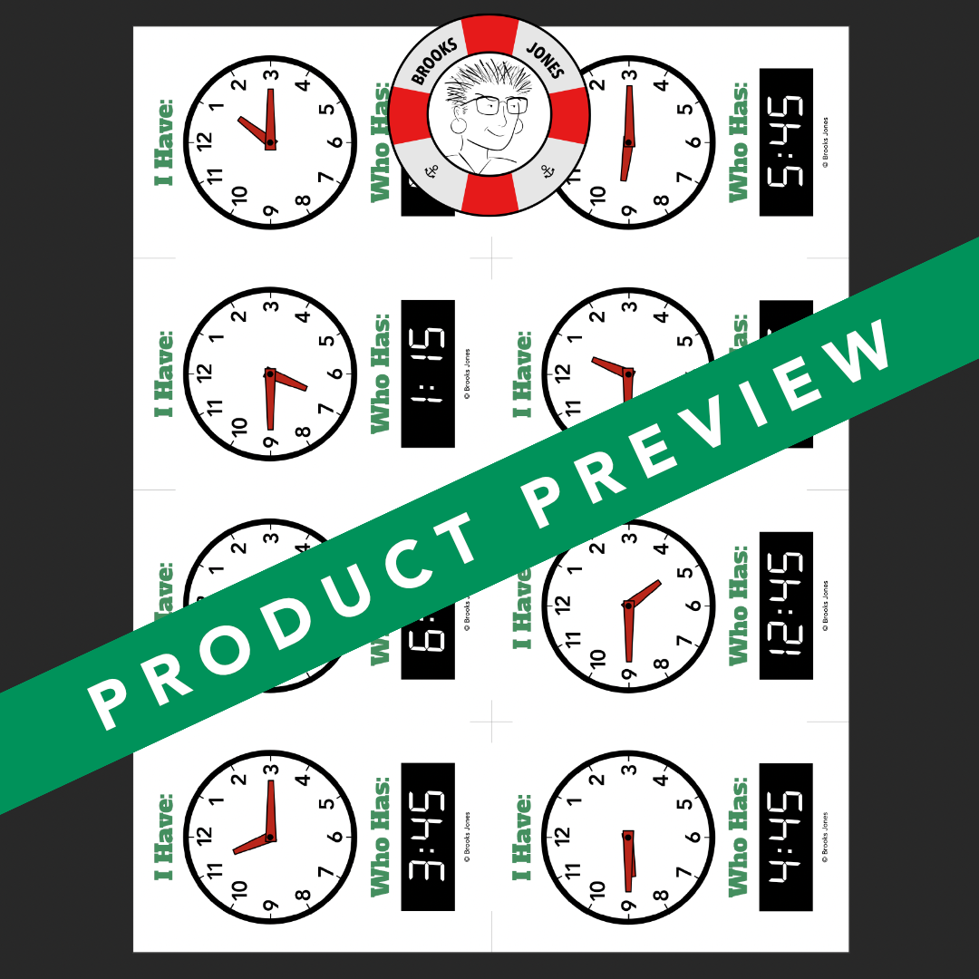 I Have, Who Has? Telling Time to the Quarter Hour Practice Game for ...