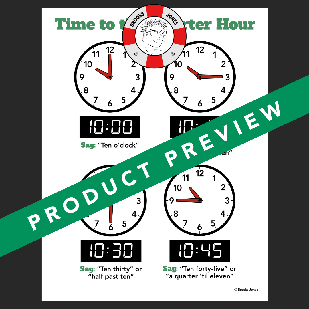 I Have, Who Has? Telling Time to the Quarter Hour Practice Game for ...