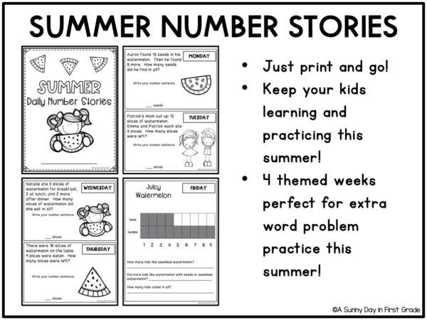 Summer Number Stories | Made By Teachers