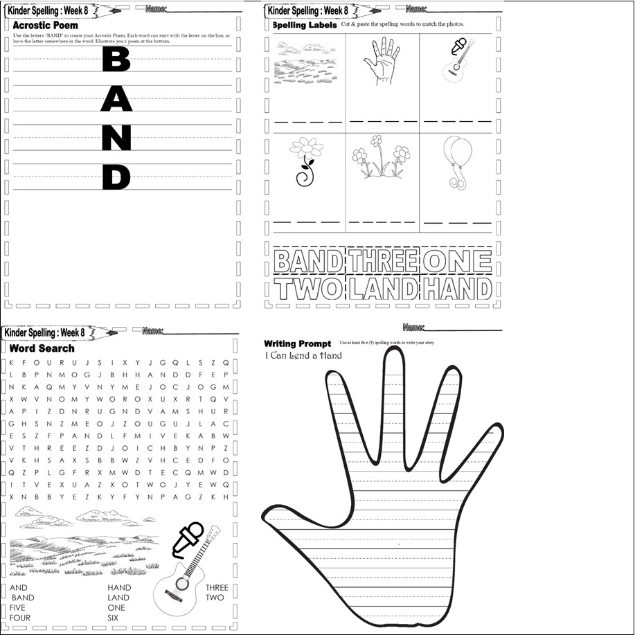 Kindergarten Spelling Worksheets Curriculum Week 8 | Made By Teachers
