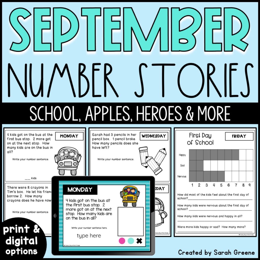 September Number Stories | Made By Teachers