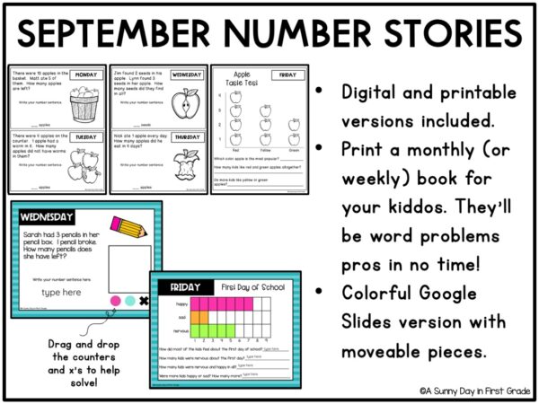 September Number Stories | Made By Teachers
