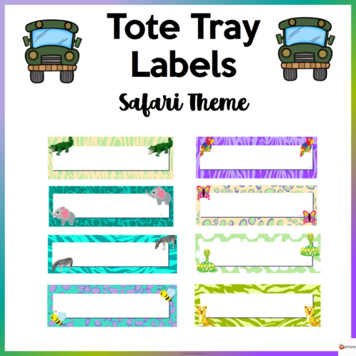 Safari Theme Decor Bundle Name Tags and Labels | Made By Teachers